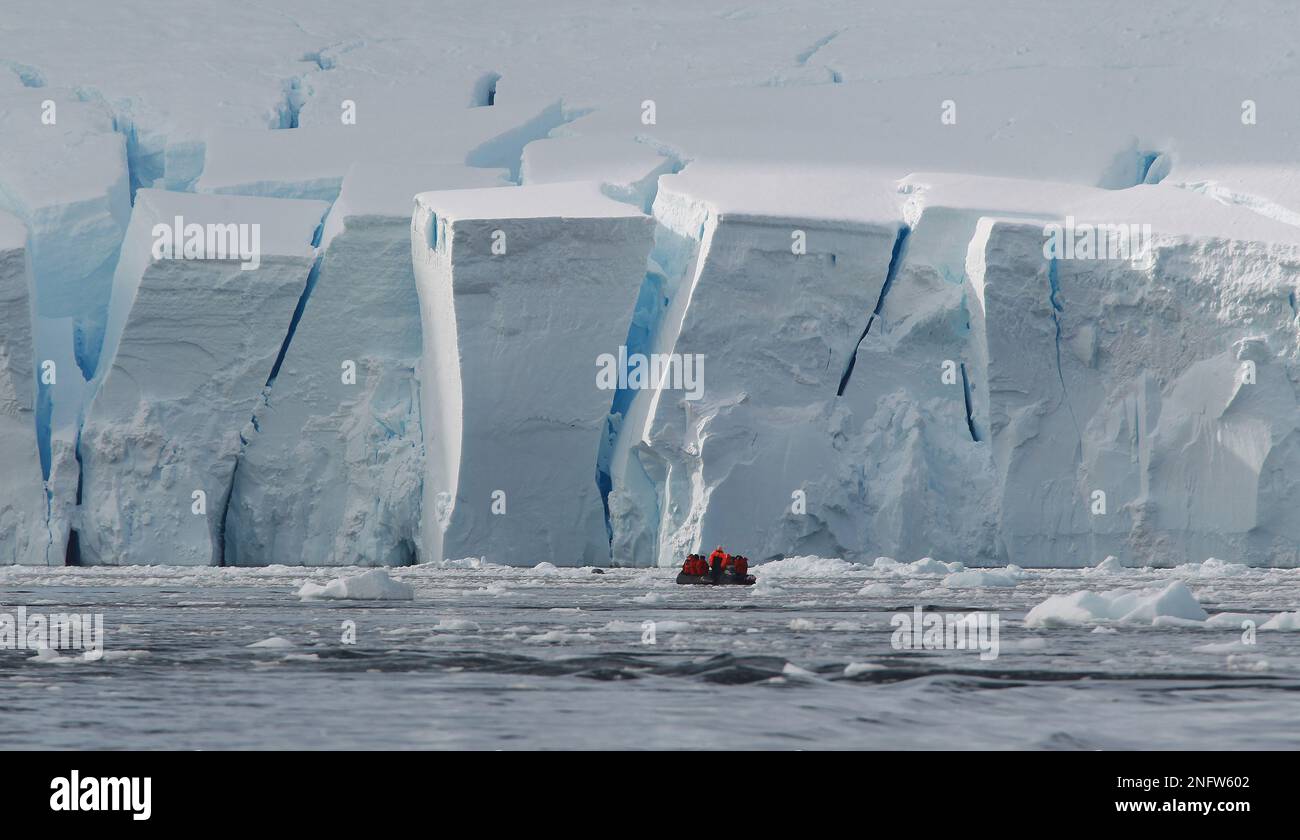 Zodiac tour in Paradise Bay/ Paradise Harbour Antarctica Stock Photo ...