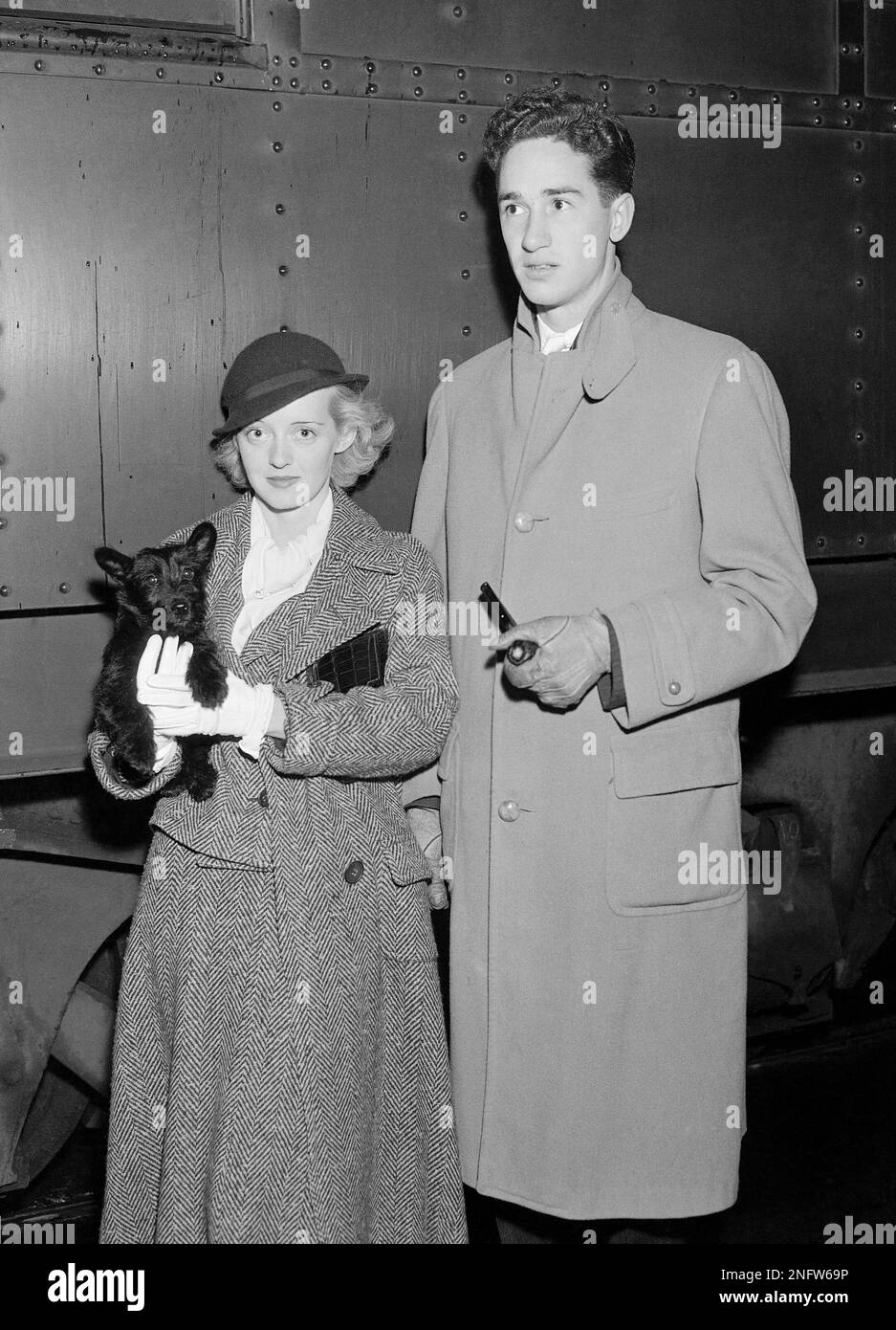 Actress Bette Davis, left, and her husband musician Harmon Oscar Nelson ...
