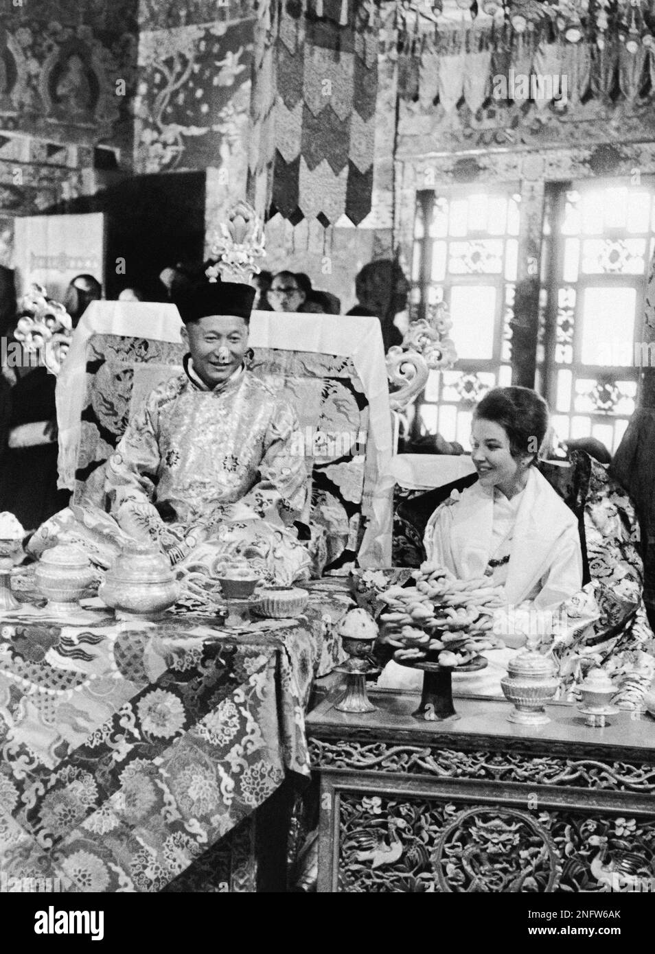 Maharajkumar Thondup Namgyal, the Crown Prince of Sikkim and his bride ...