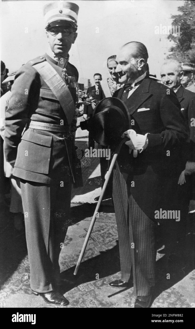 Crown Prince of Sweden, Gustav Adolf, left, is seen in this undated ...
