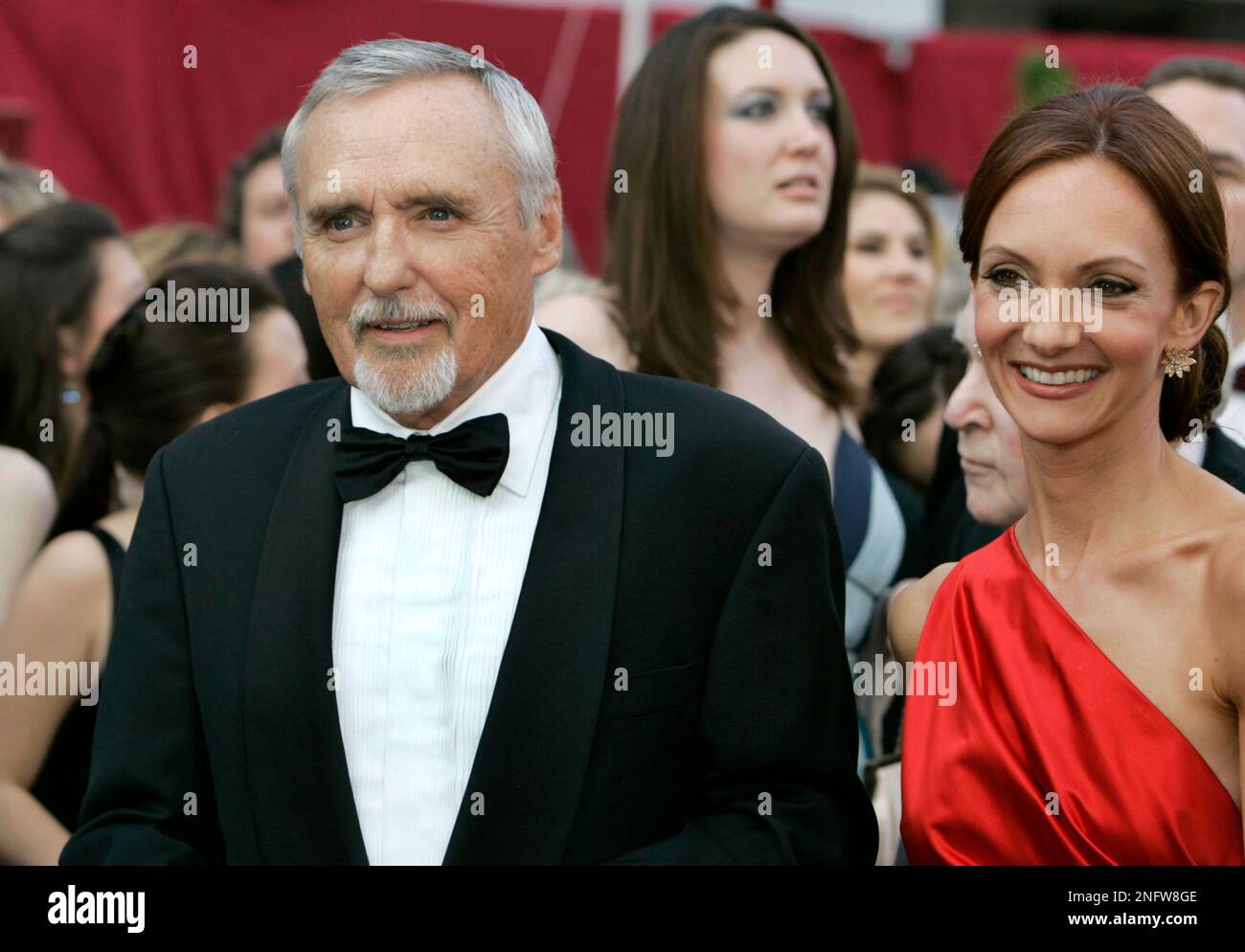 Dennis Hopper and his wife Victoria Duffy walk the red carpet at the ...
