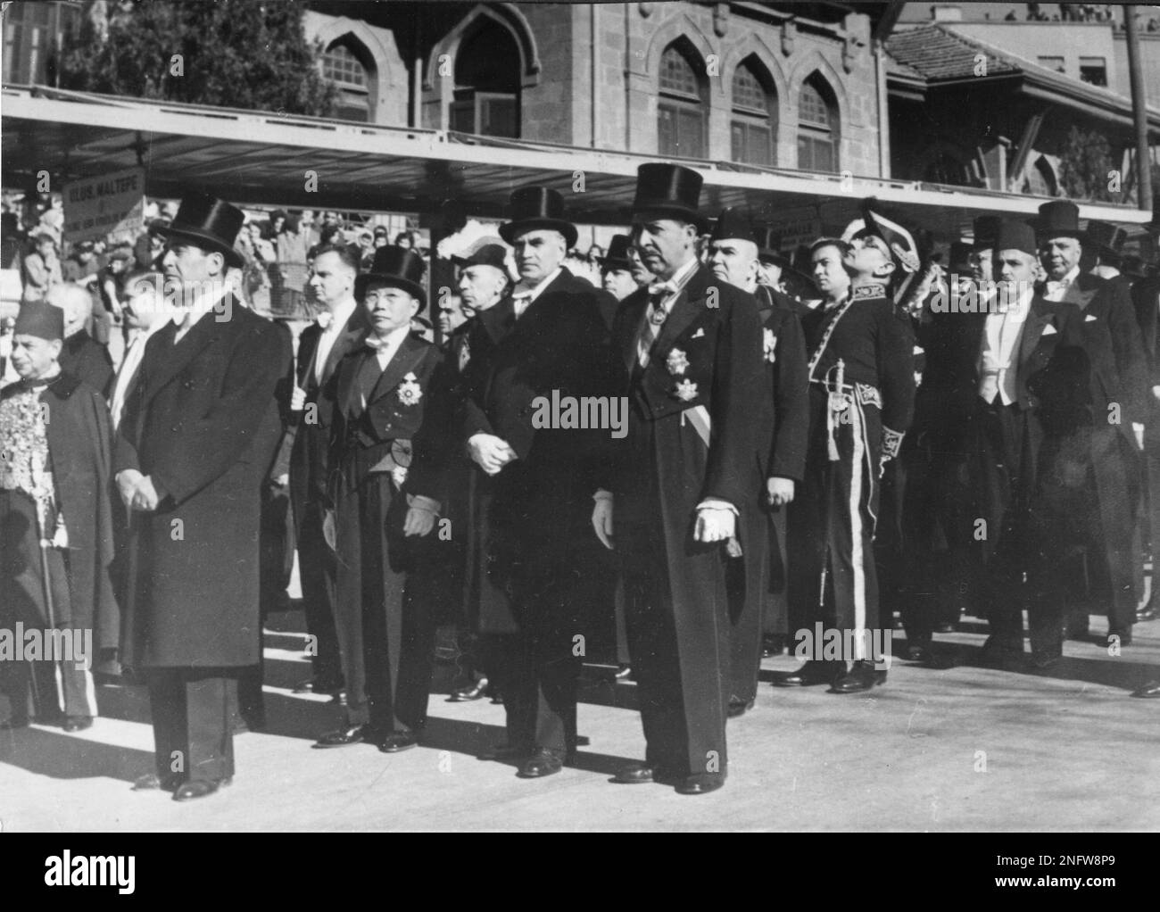 Members of the diplomatic corps are pictured at the ceremony for the re ...