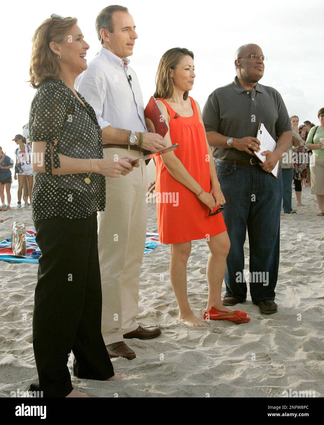 Meredith Vieira, Matt Lauer, Ann Curry and Al Roker of The Today Show ...