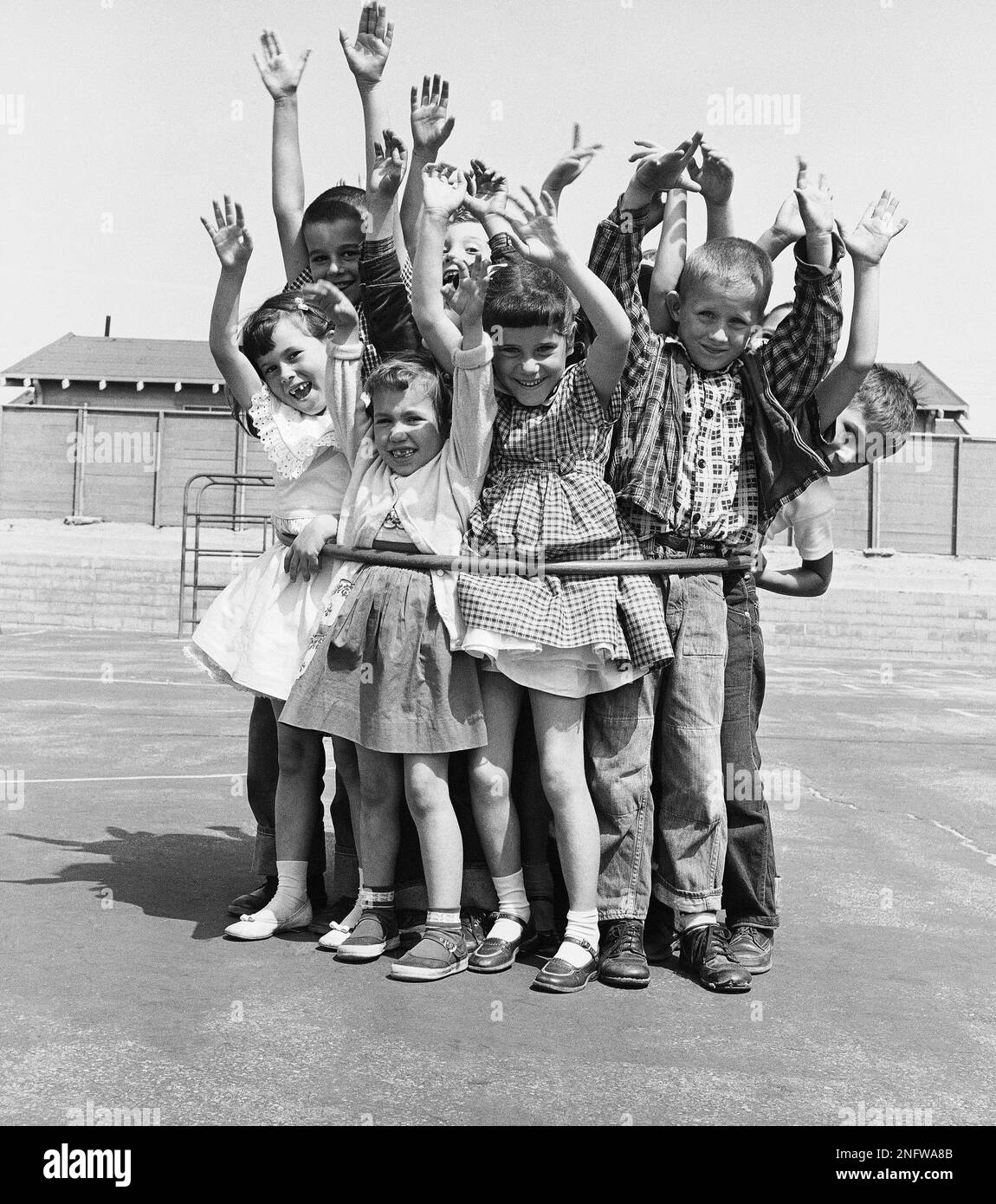 Children from Central School in Redondo Beach, California, as they ...
