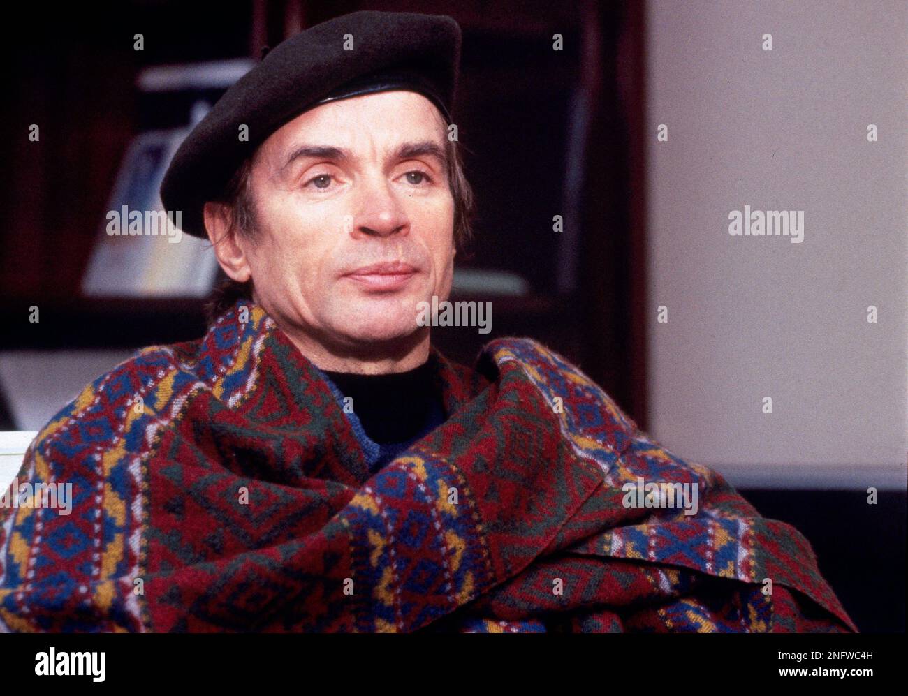 Ballet dancer Rudolph Nureyev speaks with French journalists in his ...