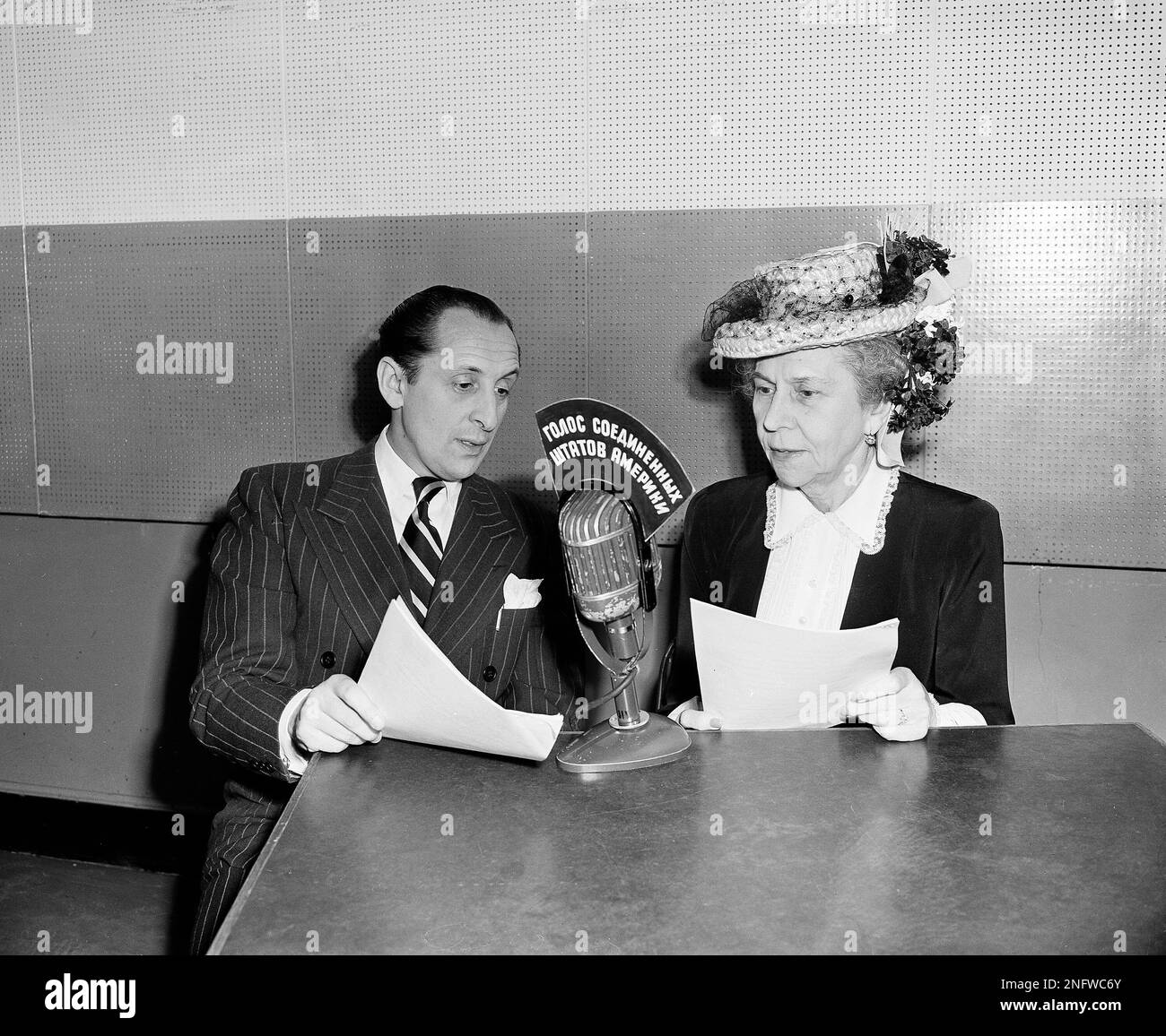 Natalia Satina, right, widow of the Russian-born pianist, conductor and ...