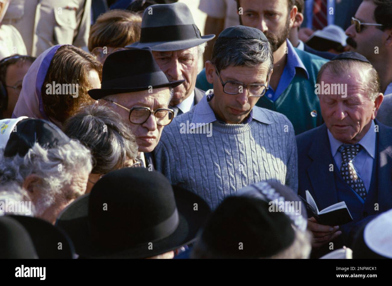 Former Israeli Prime Minister Menachem Begin at his late wife Aliza ...