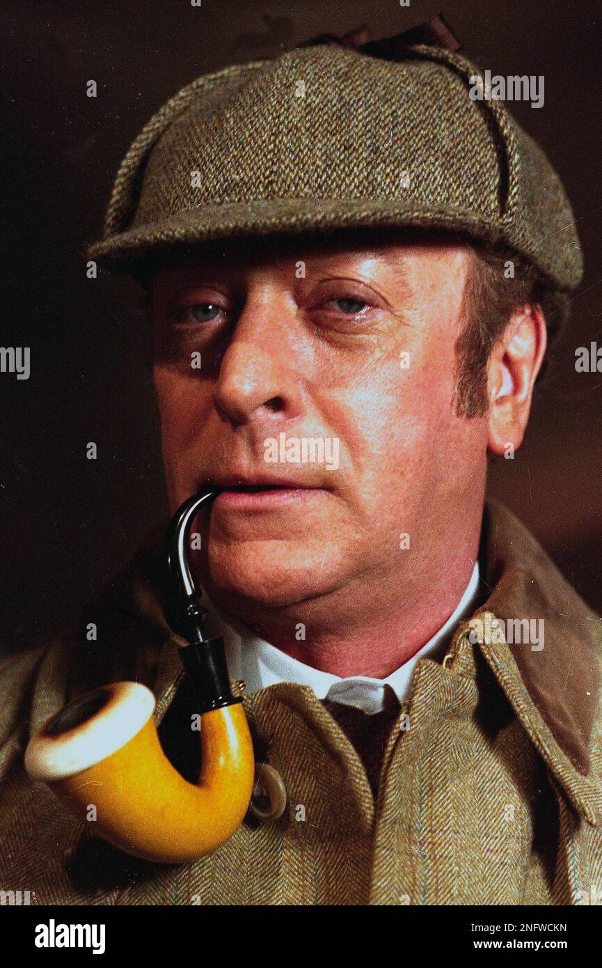 British actor Michael Caine is shown in his role as Sherlock Holmes ...