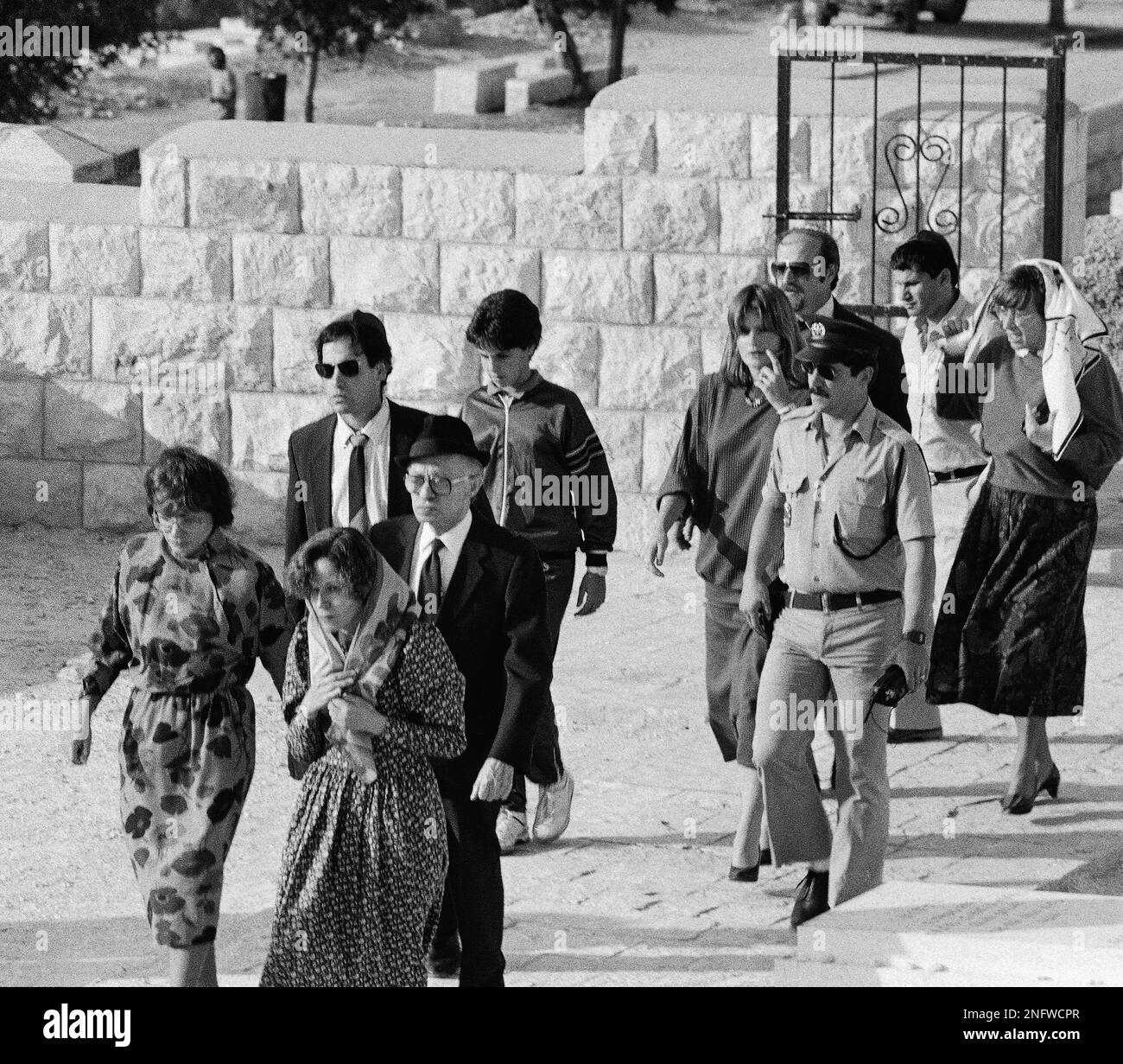 Former Isreali Prime Minister Menachem Begin at the grave site of Begin ...