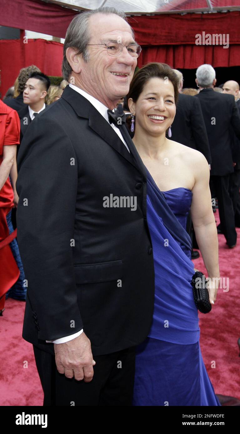 Tommy Lee Jones and his wife Dawn Laurel arrive at the 80th Academy ...