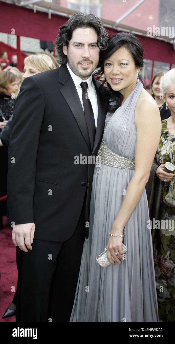 Jason Reitman and his wife Michele arrive at the 80th Academy Awards at ...