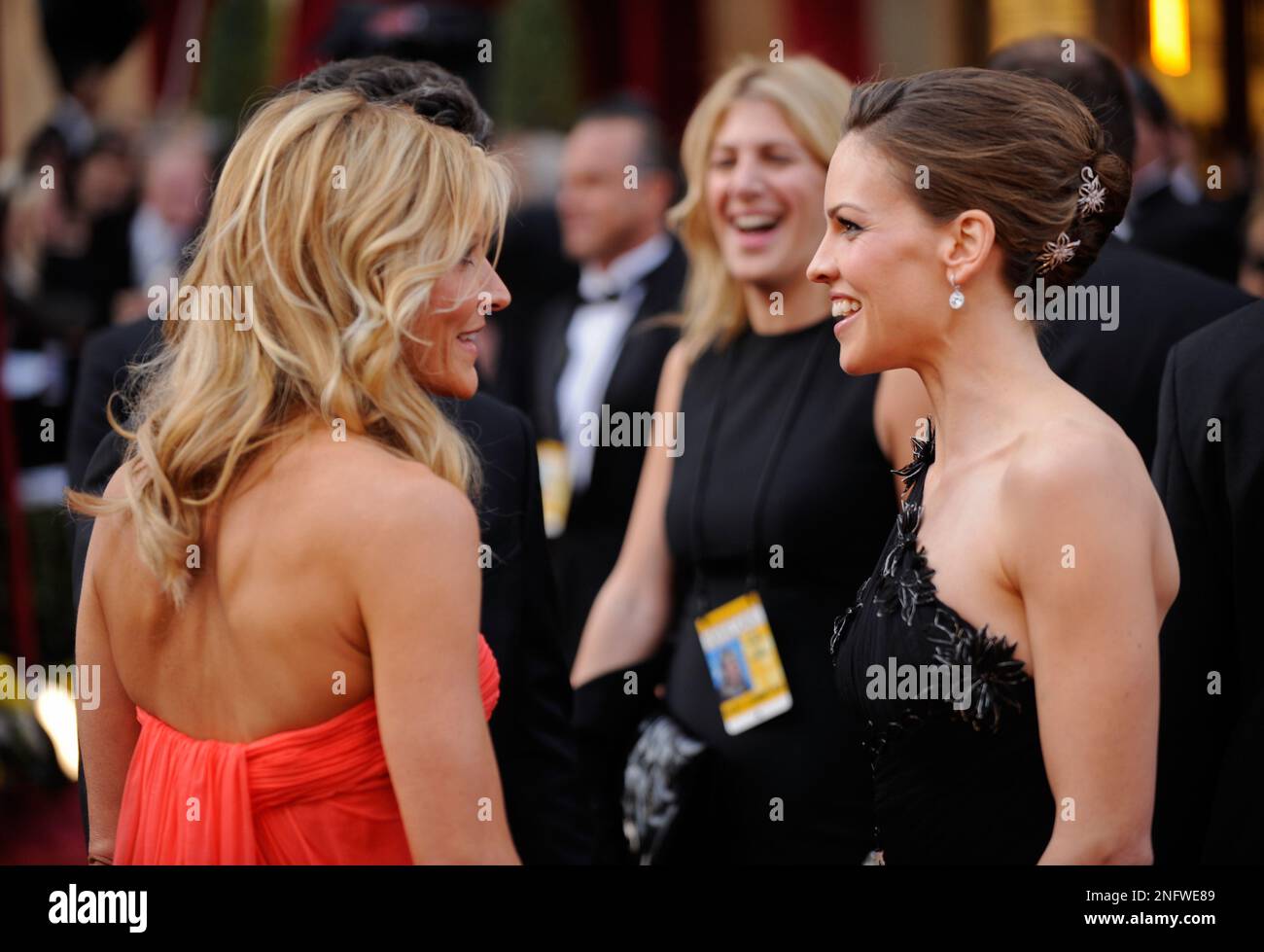 Jill Fink and Hilary Swank arrive at the 80th Academy Awards at the ...
