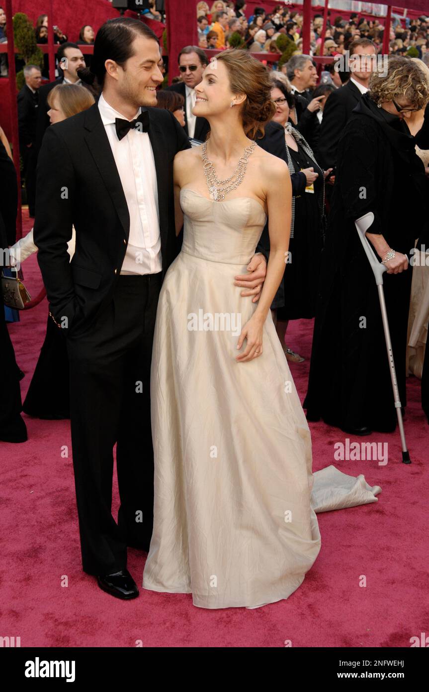 Actress Keri Russell and husband Shane Deary arrive at the 80th Academy ...
