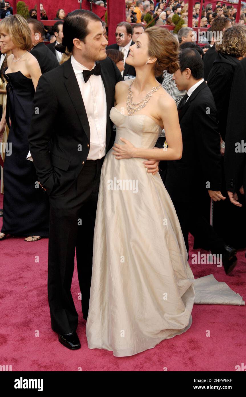 Actress Keri Russell and husband Shane Deary arrive at the 80th Academy ...