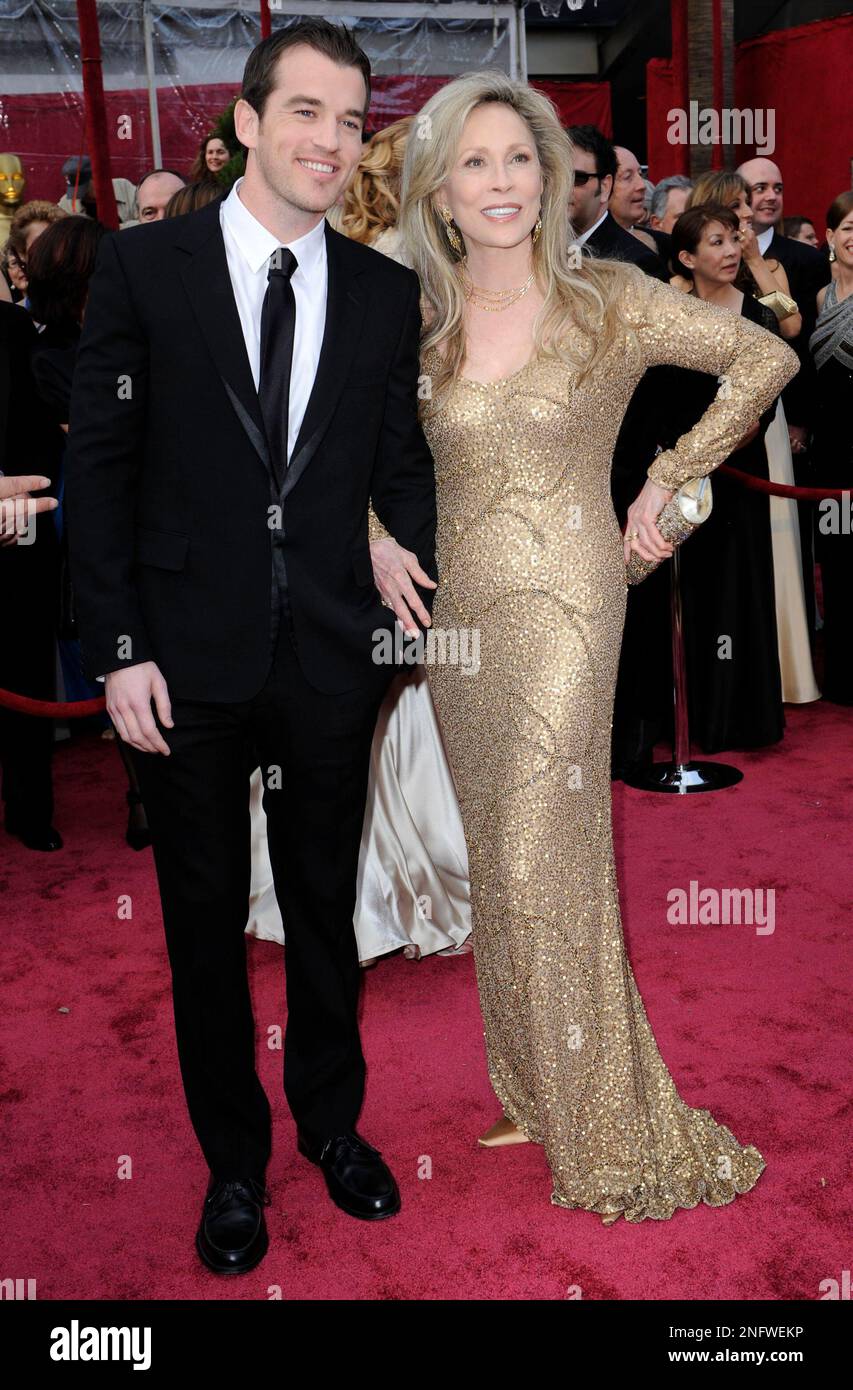 Faye Dunaway arrives with her son Liam at the 80th Academy Awards at ...