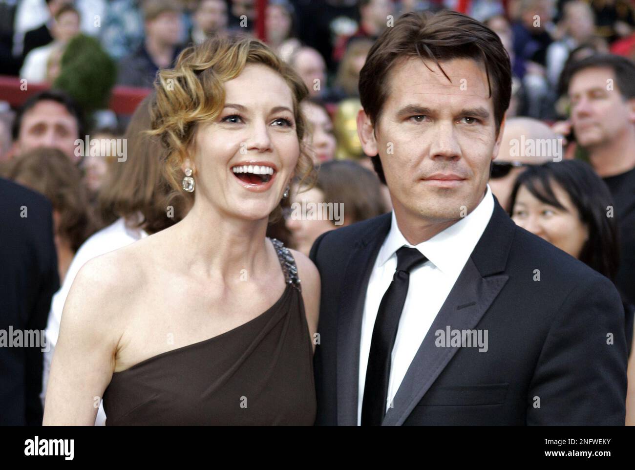 Josh Brolin and his wife Diane Lane arrive at the 80th Academy Awards ...