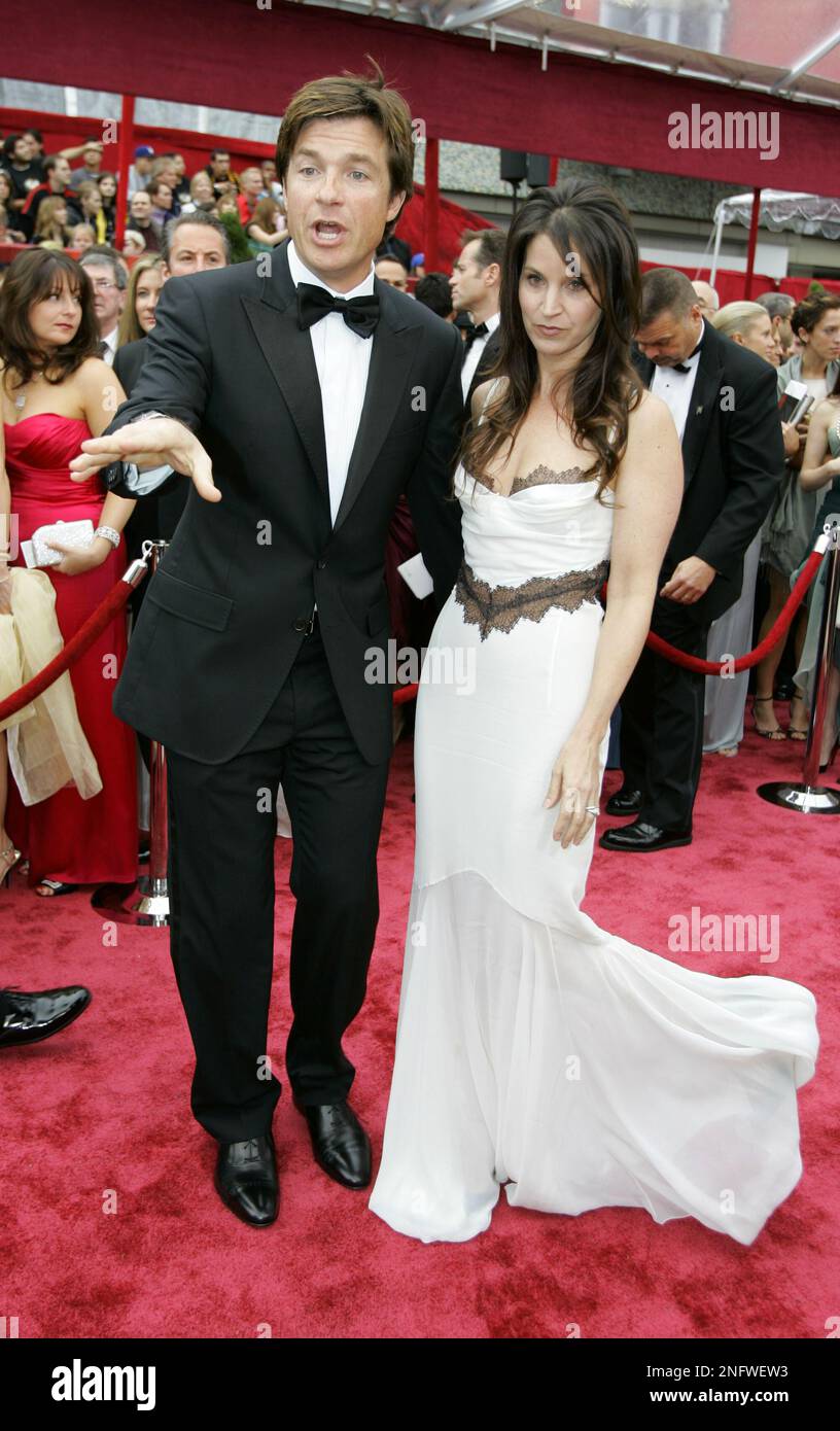 Jason Bateman and his wife Amanda arrive at the 80th Academy Awards at ...