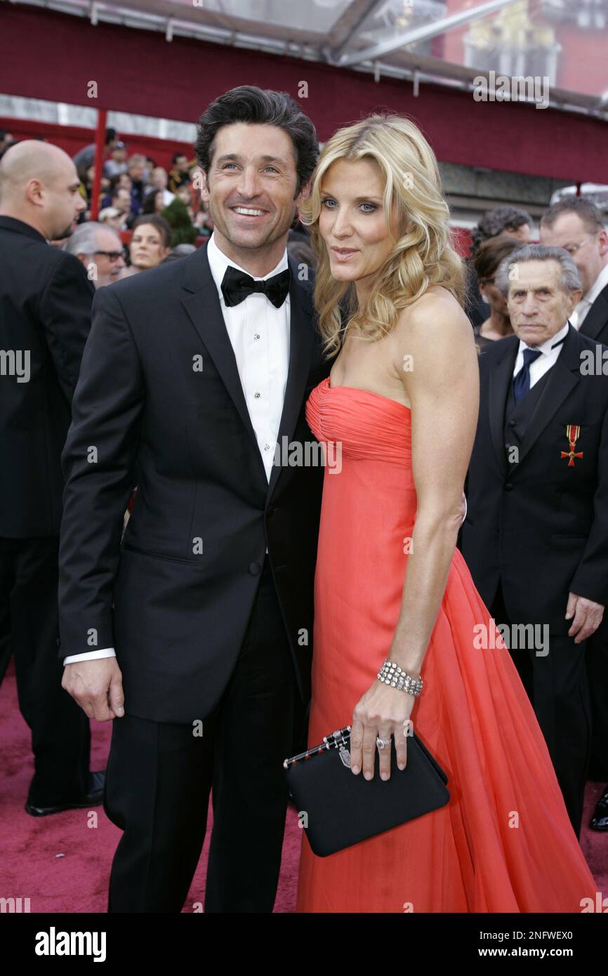Actor Patrick Dempsey and wife Jill Fink arrive a the 80th Academy ...