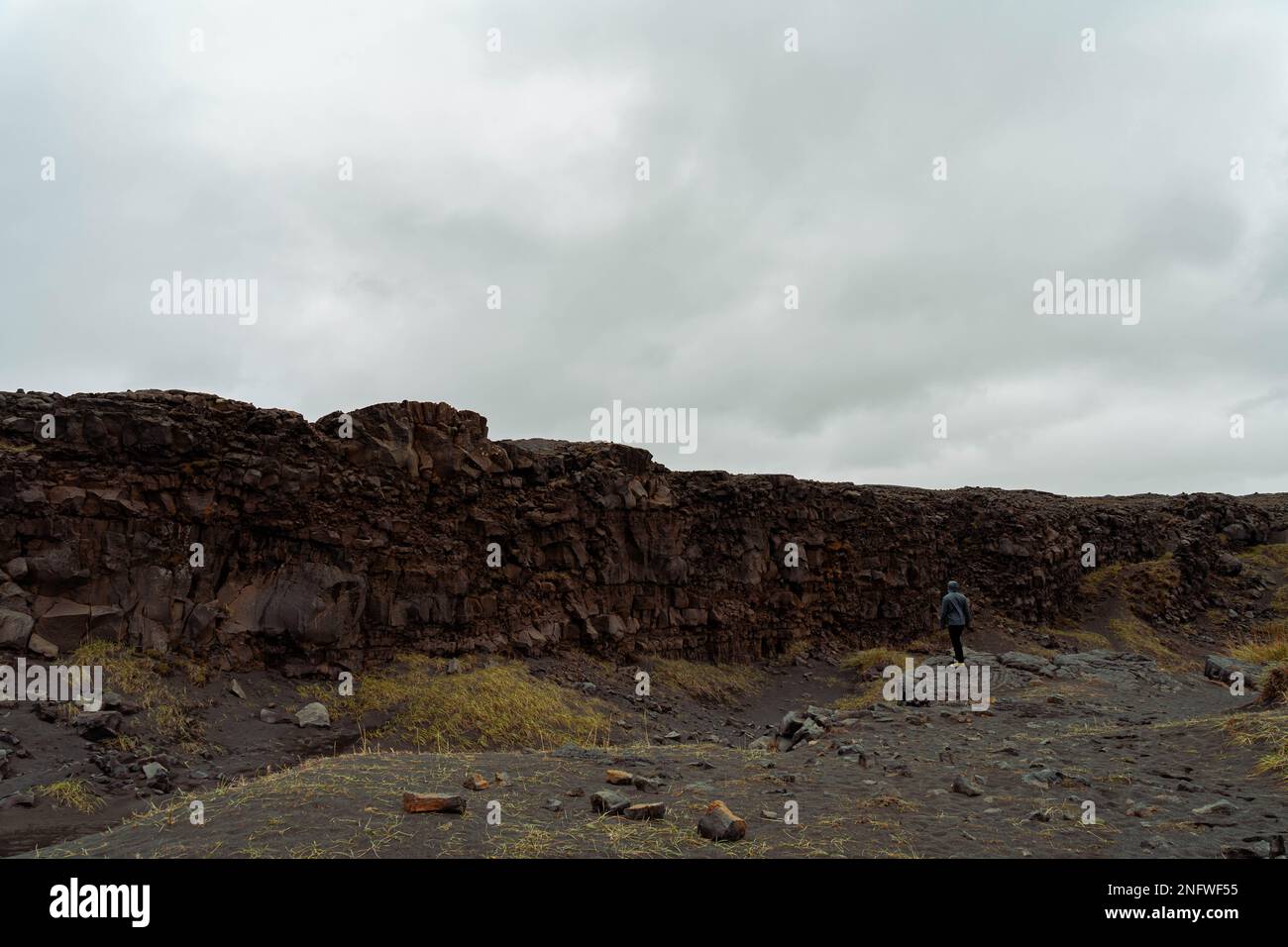 An aerial view of rocky field with sand Stock Photo - Alamy