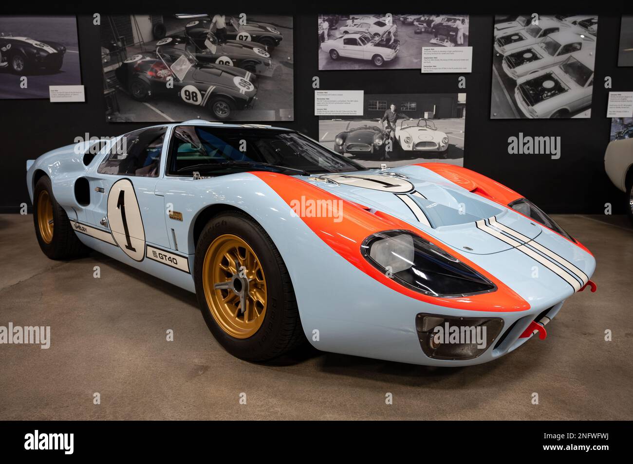 A detail of the legendary 1966 Ford GT40 winner of the 24h Le Lemans ...