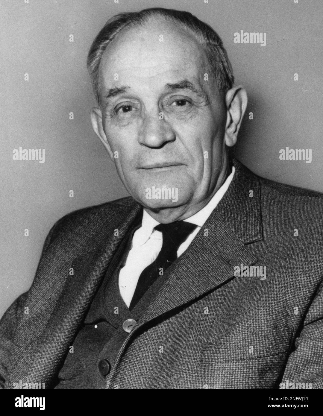 1965 portrait of German Protestant clergyman Reverend Martin Niemoeller ...