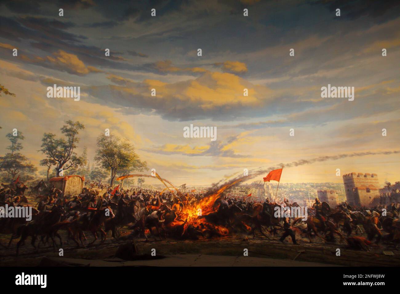 Istanbul, Turkey. 07 April 2015: Fall of Constantinople Captured by ...