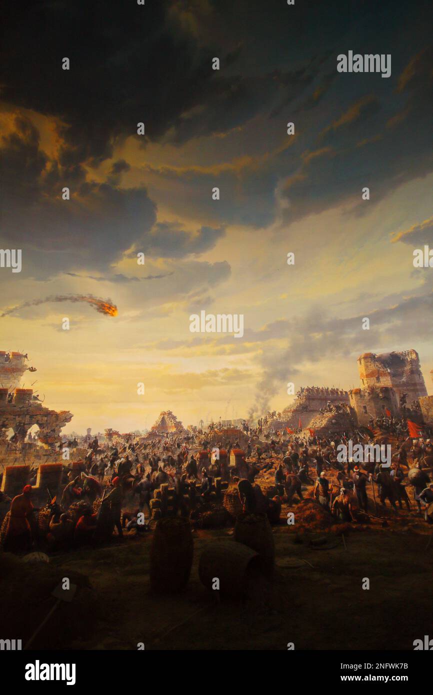 Istanbul, Turkey. 07 April 2015: Fall of Constantinople Captured by ...