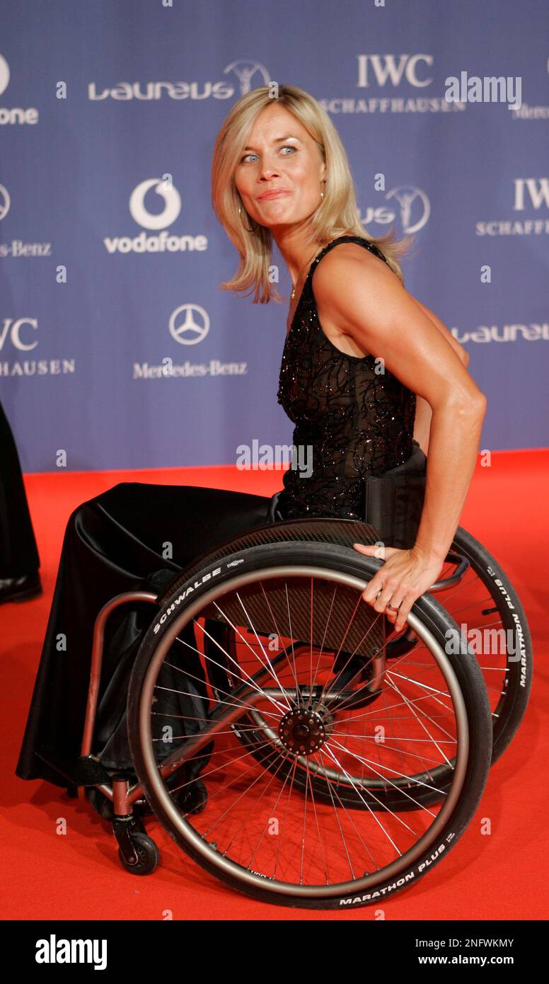 Edith Hunkeler arrives for the Laureus Sports Awards in St. Petersburg ...
