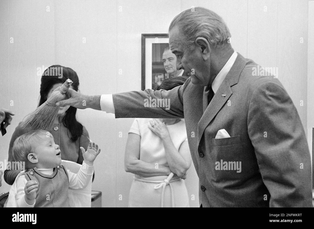 Lyn Nugent, President Lyndon Johnson's grandson, gets his first haircut ...