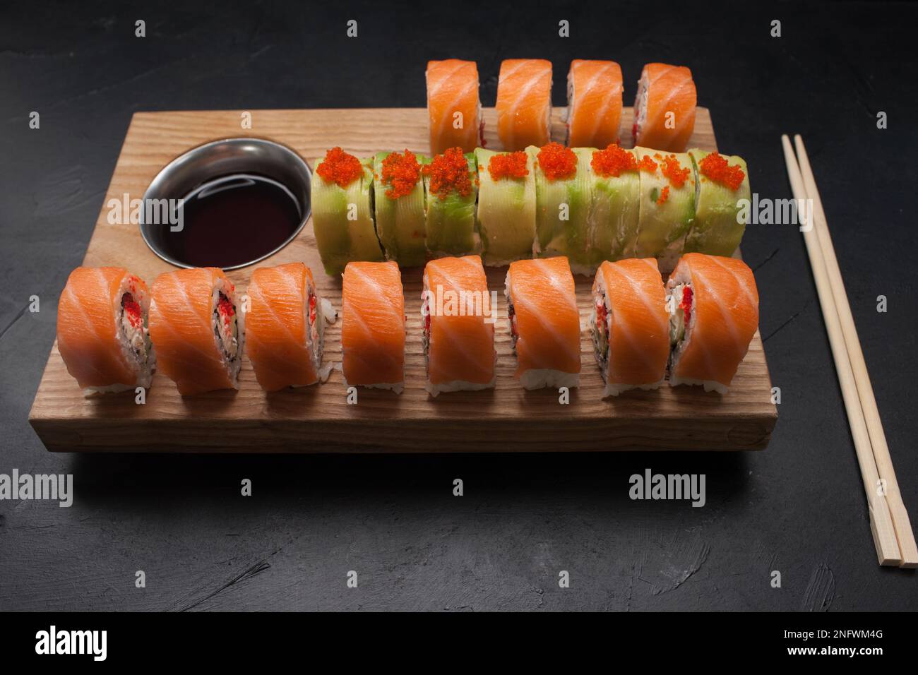 food photo sushi rolls japanese cuisine concept Stock Photo - Alamy