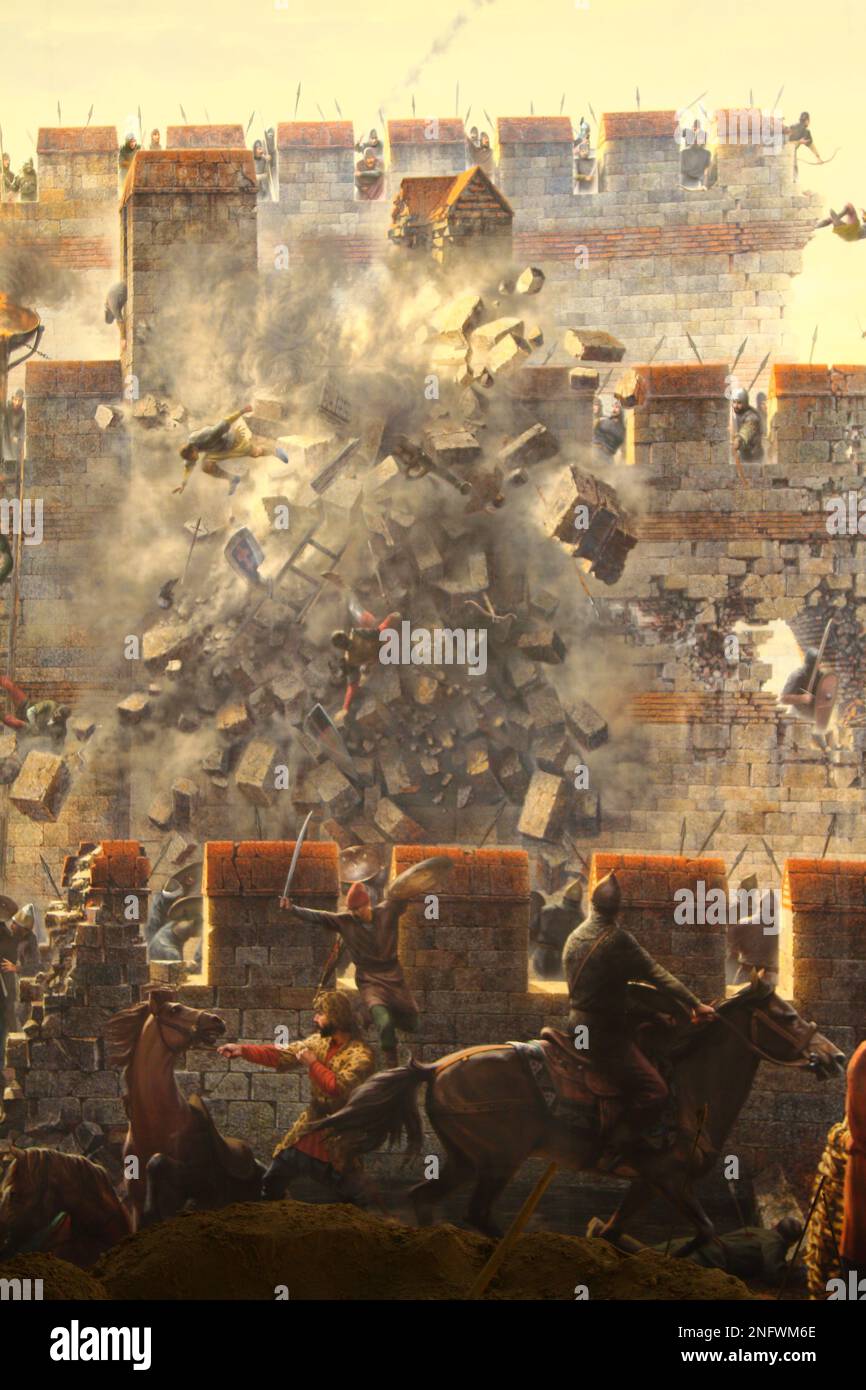 Istanbul, Turkey. 07 April 2015: Fall of Constantinople Captured by ...