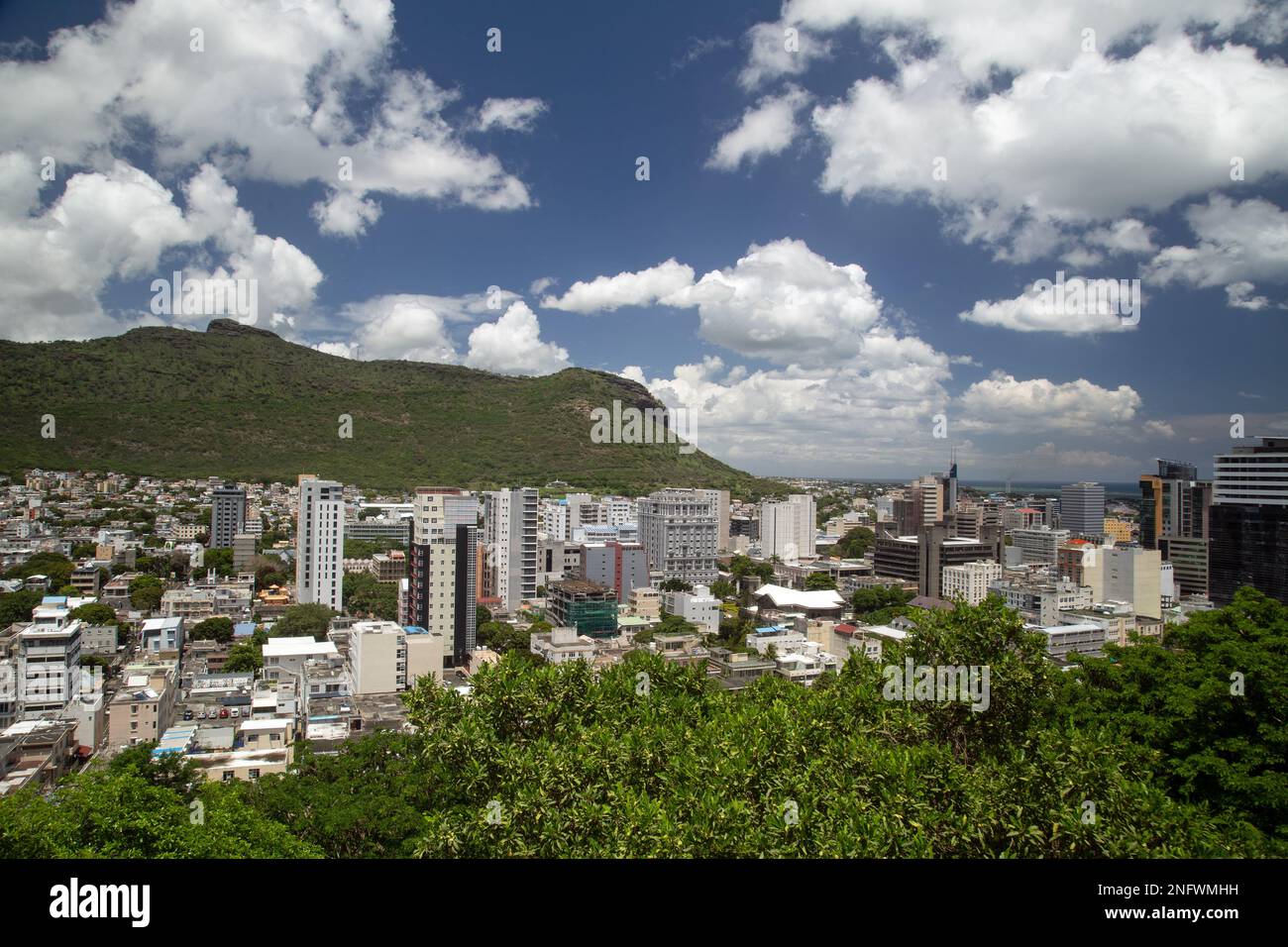 Port Louis, Mauritius, Africa, February 7th 2023, View of the modern ...