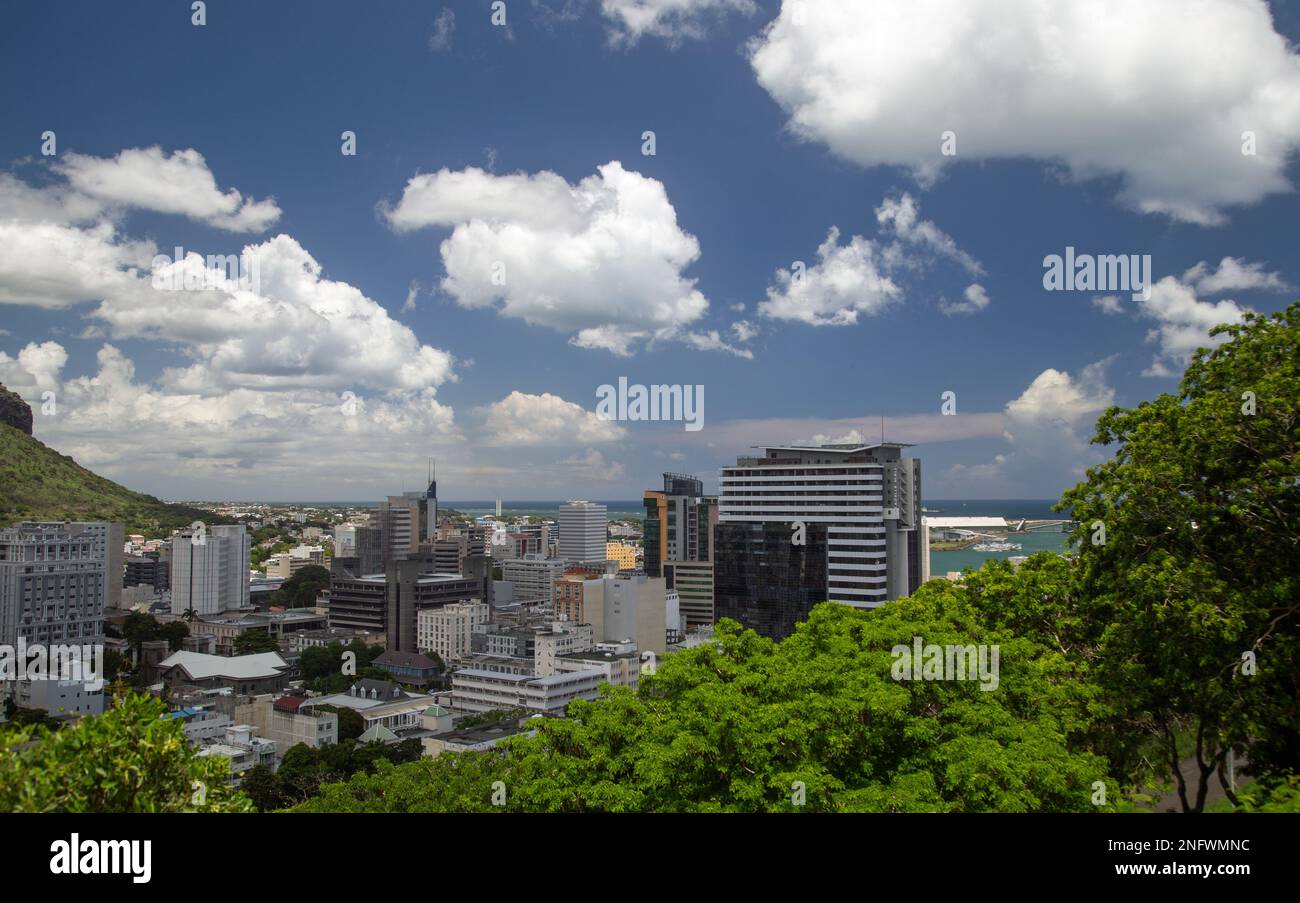Port Louis, Mauritius, Africa, February 7th 2023, View of the modern ...