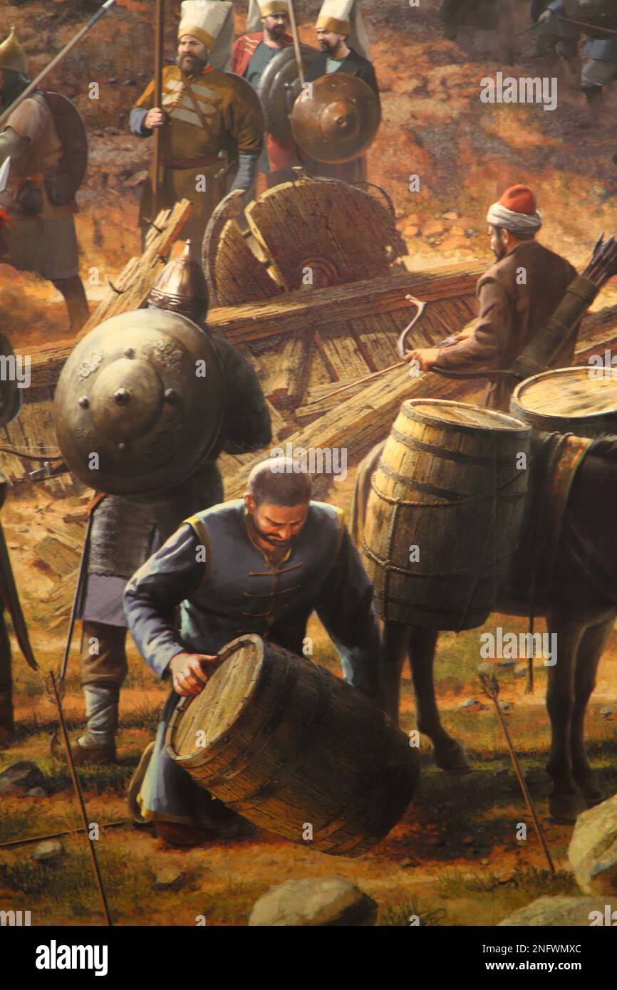 Istanbul, Turkey. 07 April 2015: Fall of Constantinople Captured by ...