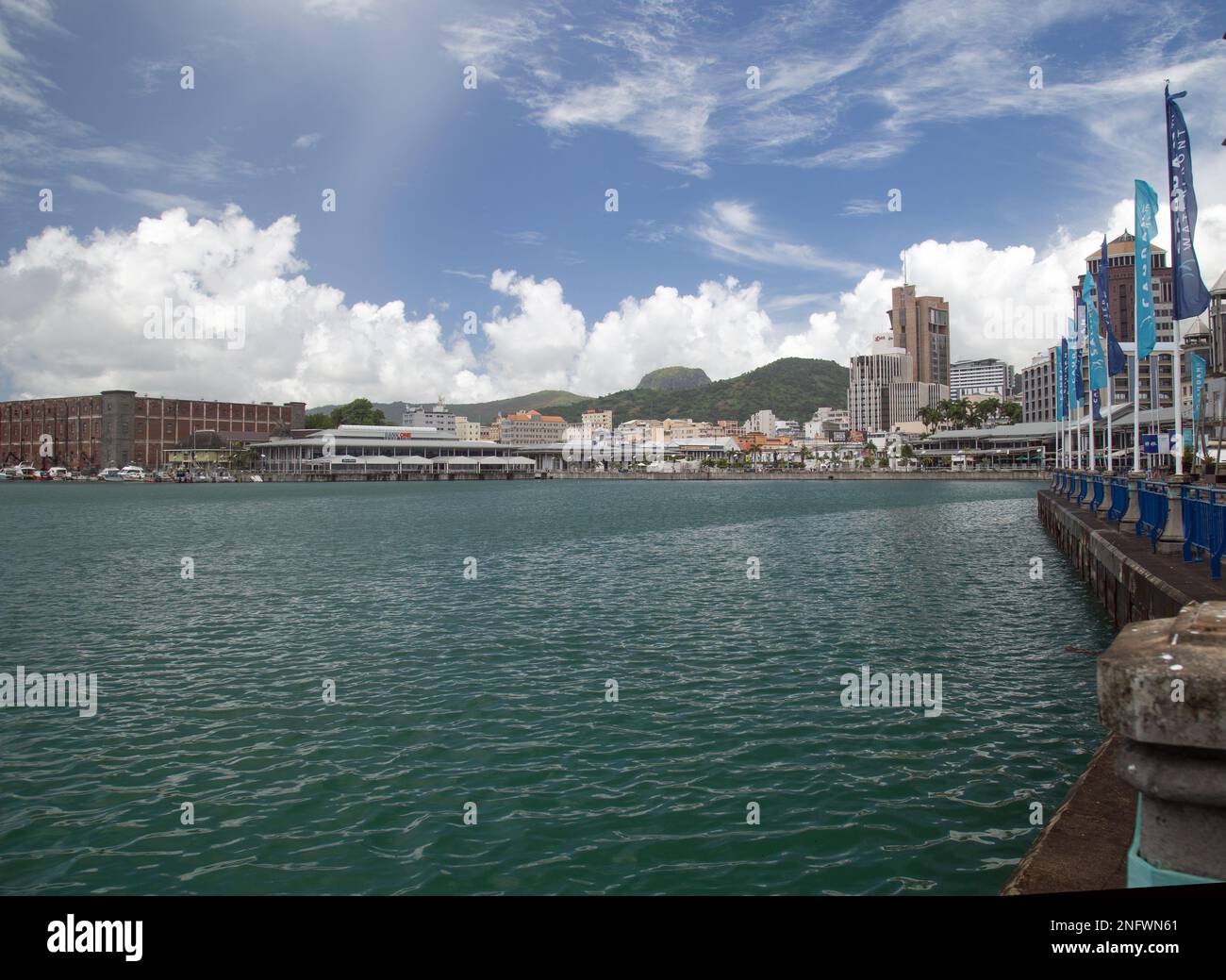 Port Louis, Mauritius, Africa, February 7th 2023, View of the modern ...