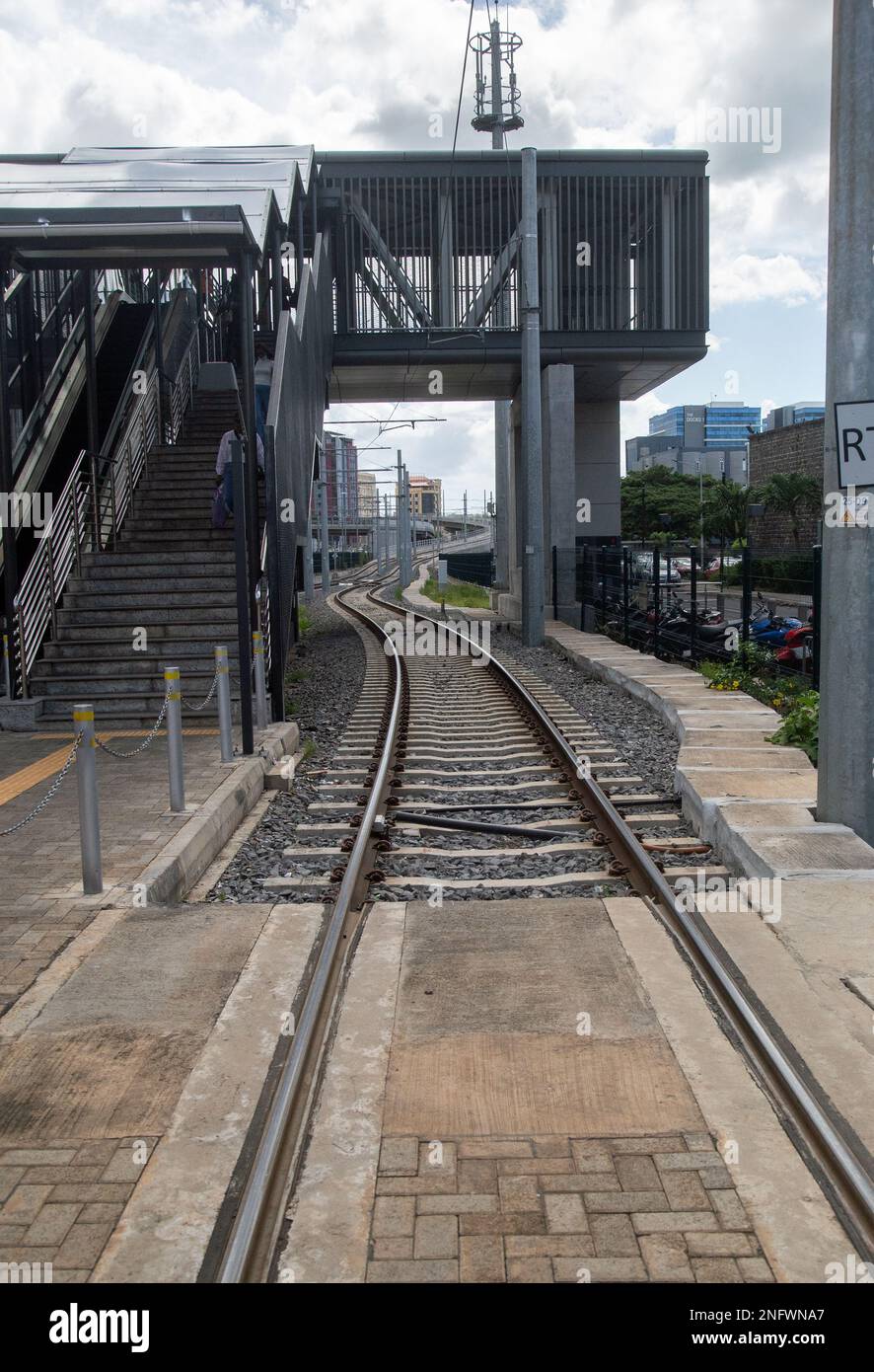 Port-Louis, Mauritius, Africa, February 7th 2023, People in the capital ...