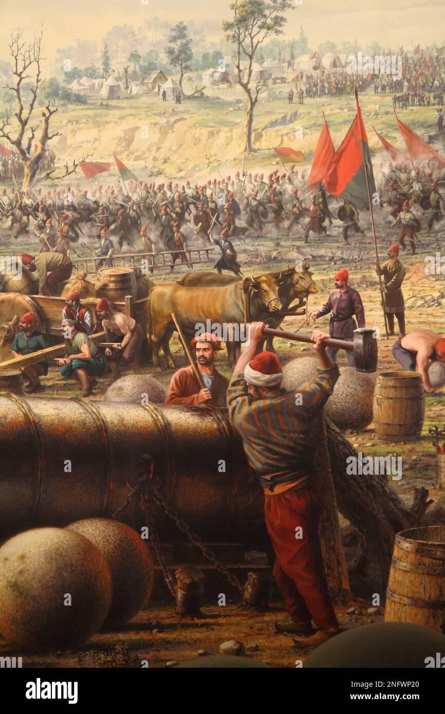 Istanbul, Turkey. 07 April 2015: Fall of Constantinople Captured by ...