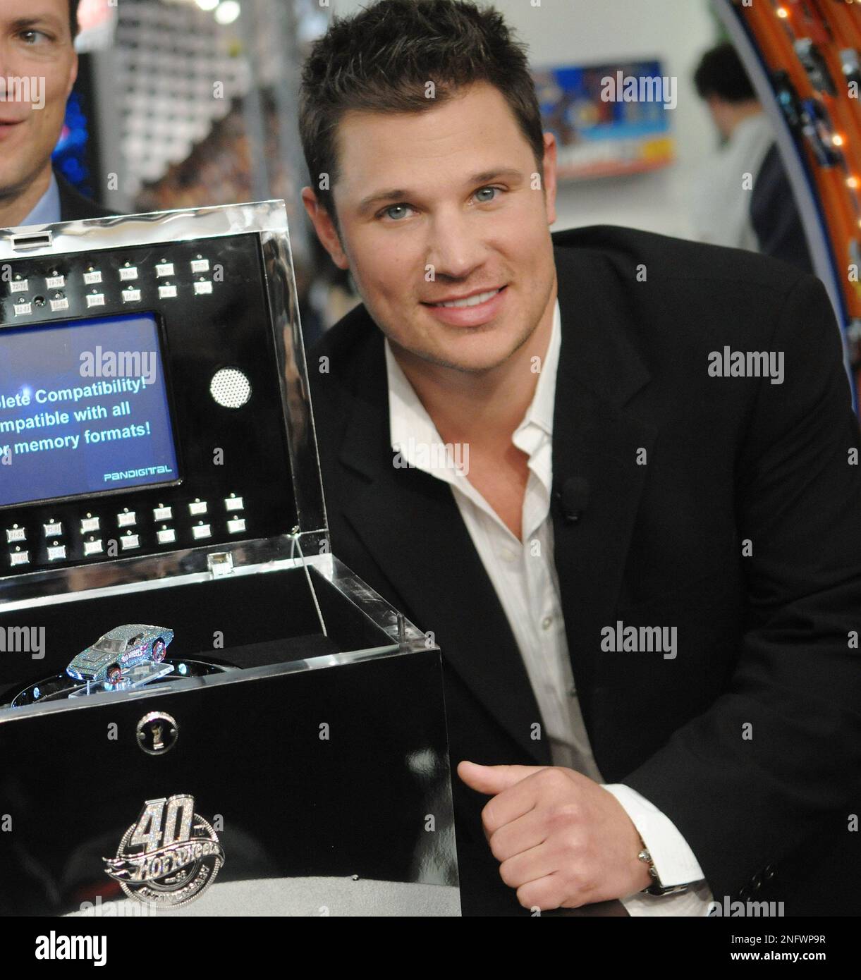 Singer Nick Lachey participates in Hot Wheels' 40th anniversary kick ...