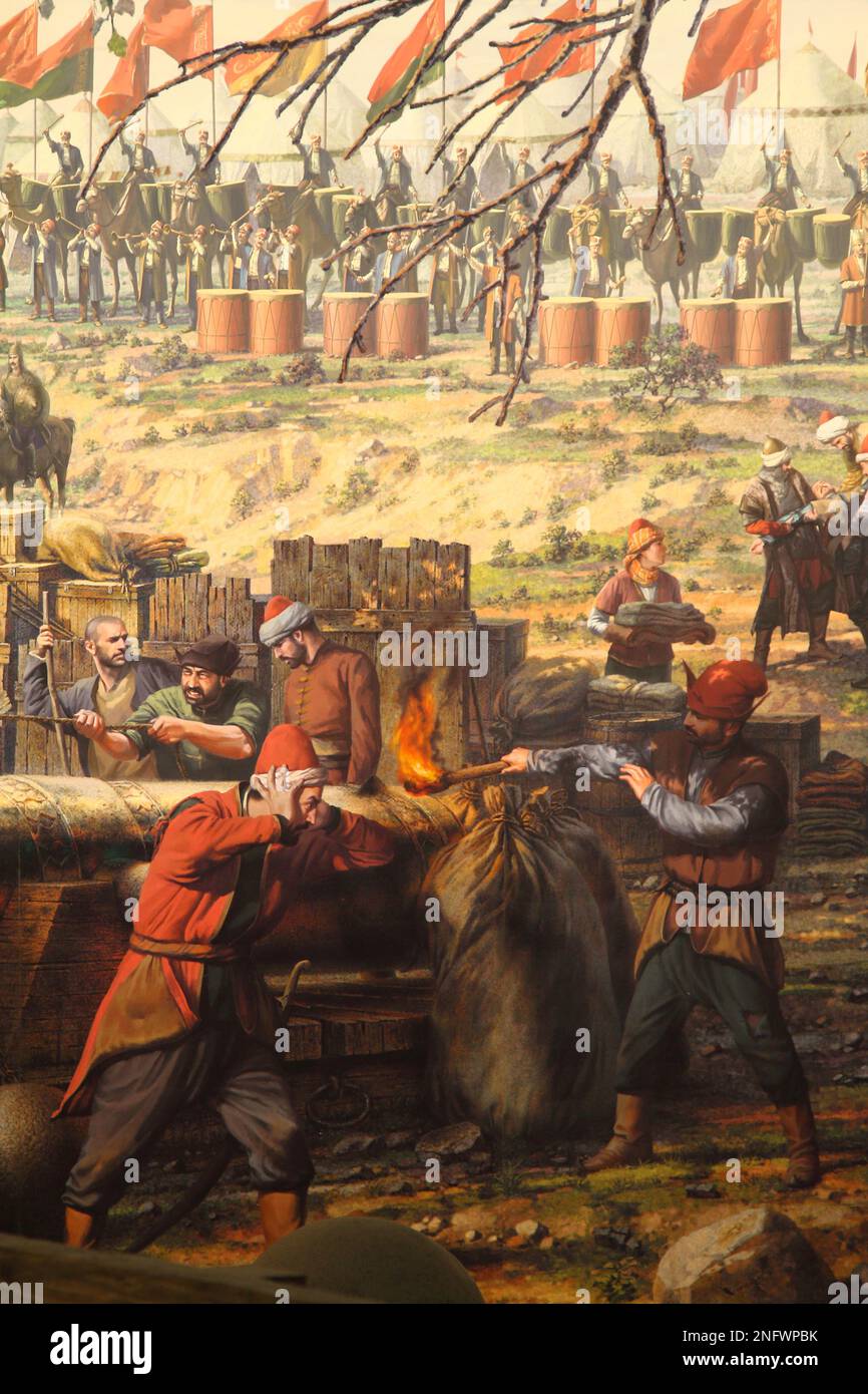 Istanbul, Turkey. 07 April 2015: Fall of Constantinople Captured by ...