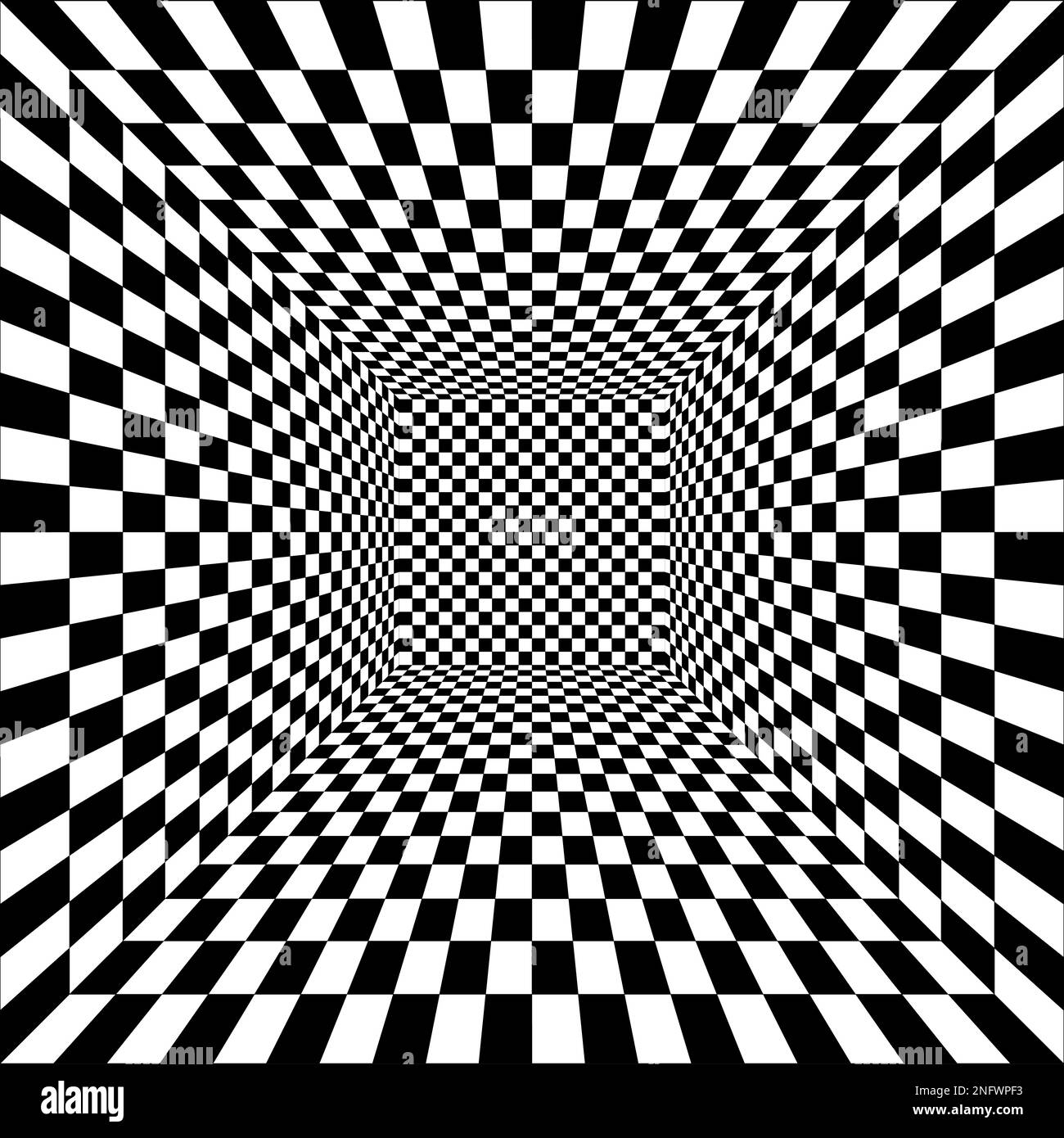 Squared room checkered surface. Hallway, studio or portal texture in ...