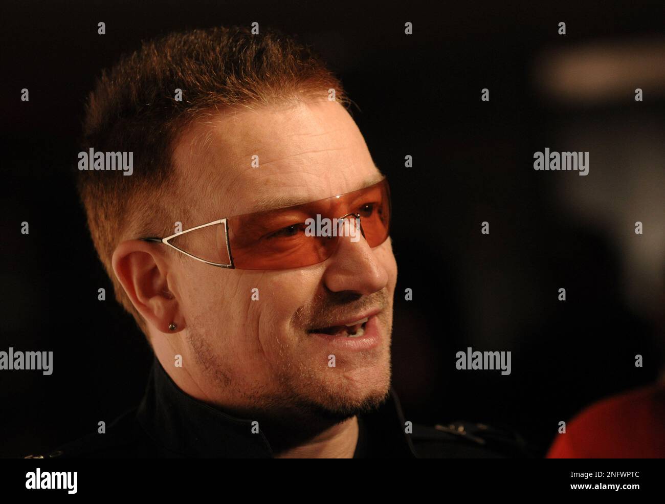 Irish rocker Bono attends The (Red) Auction to raise money for the ...