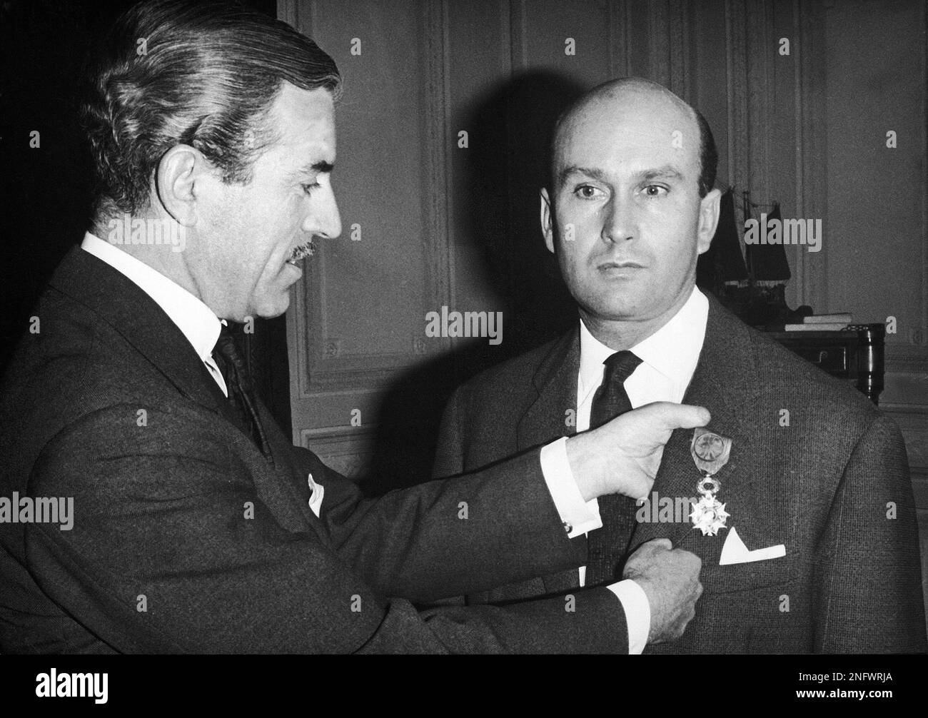 Lionel Terray, famous French Alpinist, right , with Maurice Herzog ...