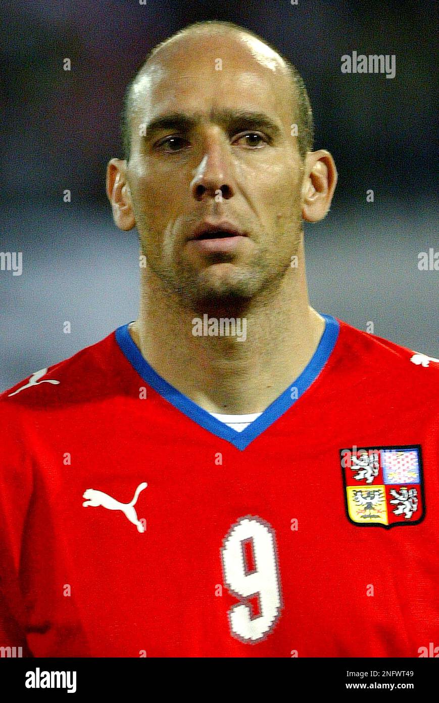 Czech Republic's Jan Koller is seen before an international friendly ...