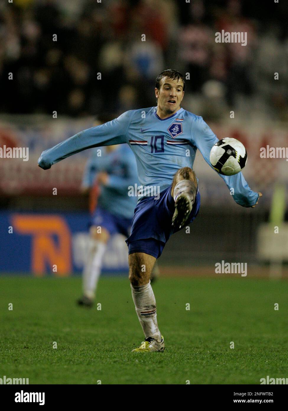 Dutch soccer player Rafael van der Vaart in action during the friendly ...