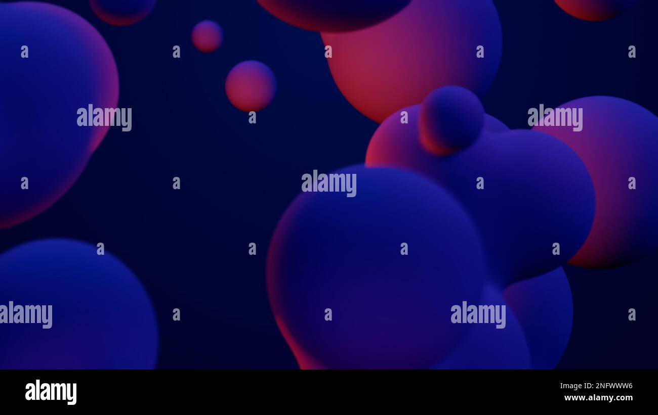 Metaverse 3d render morphing animation pink purple abstract metaball ...