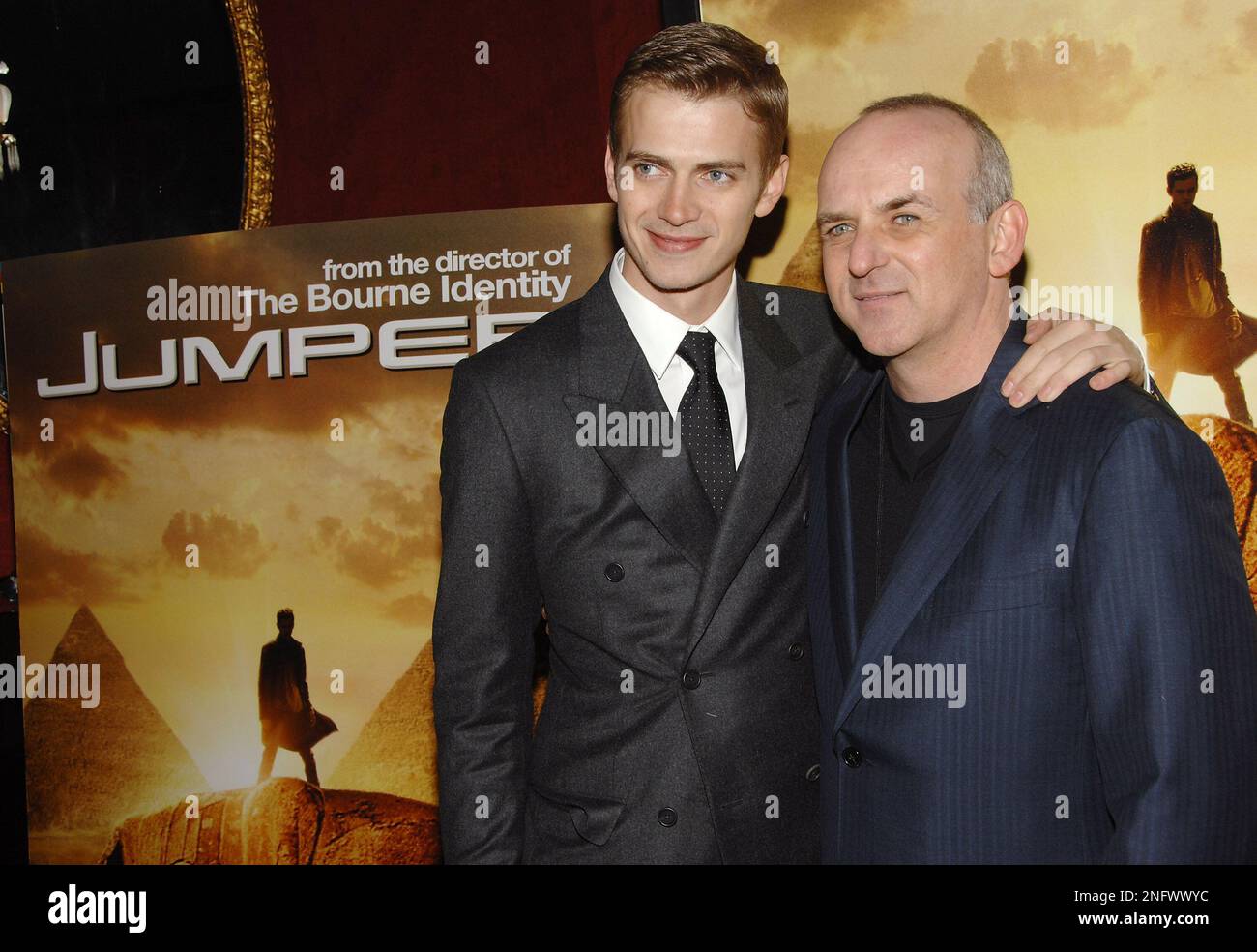 Actor Hayden Christensen, left, and producer Lucas Foster attend the ...