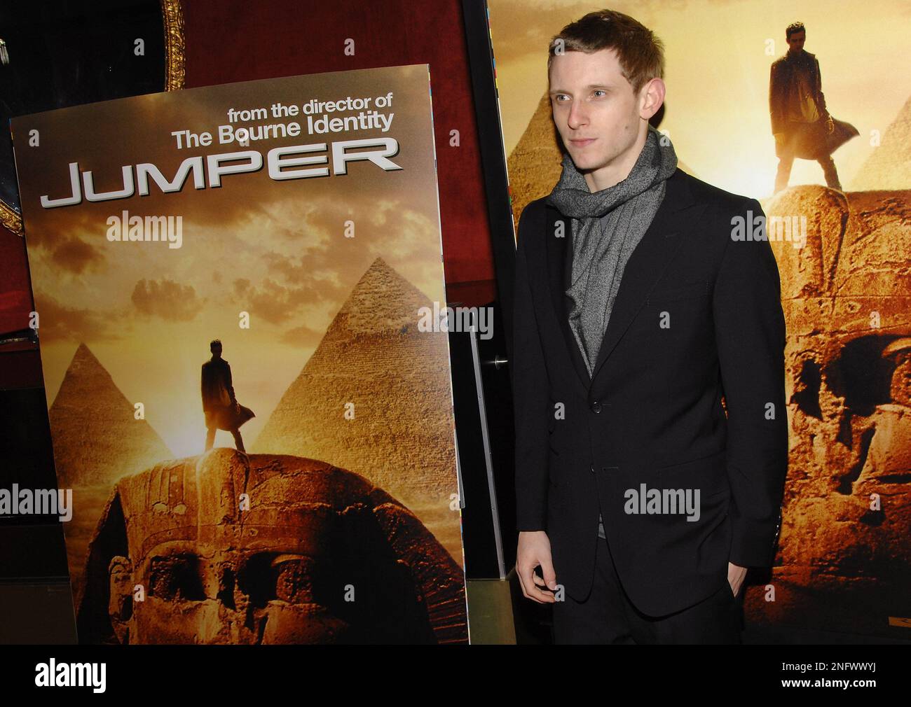Actor Jamie Bell attends the premiere of "Jumper" at the Ziegfeld ...