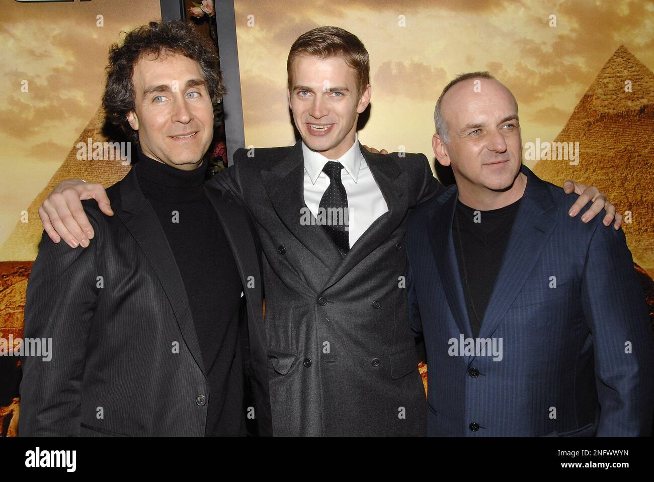 From left, director Doug Liman, actor Hayden Christensen and producer ...