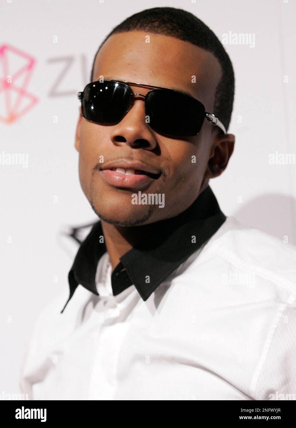 Siner Mario poses on the press line at the Compound Entertainment pre ...