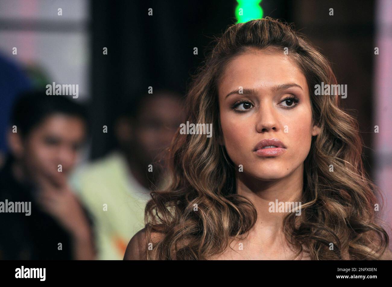 Actress Jessica Alba makes an appearance at MTV Studios for a taping of ...